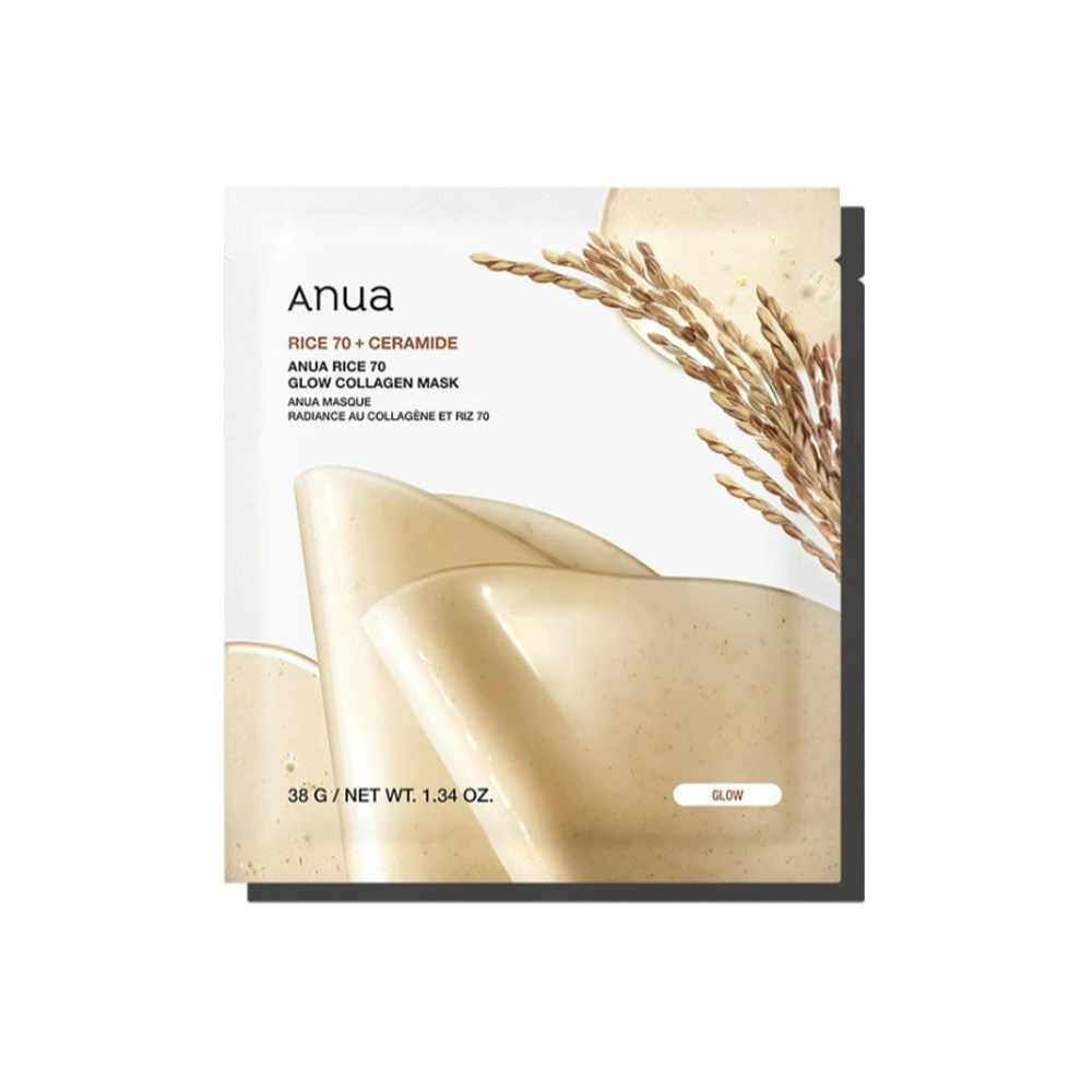 ANUA Rice 70 Glow Collagen Mask 38g 16505 | LECO