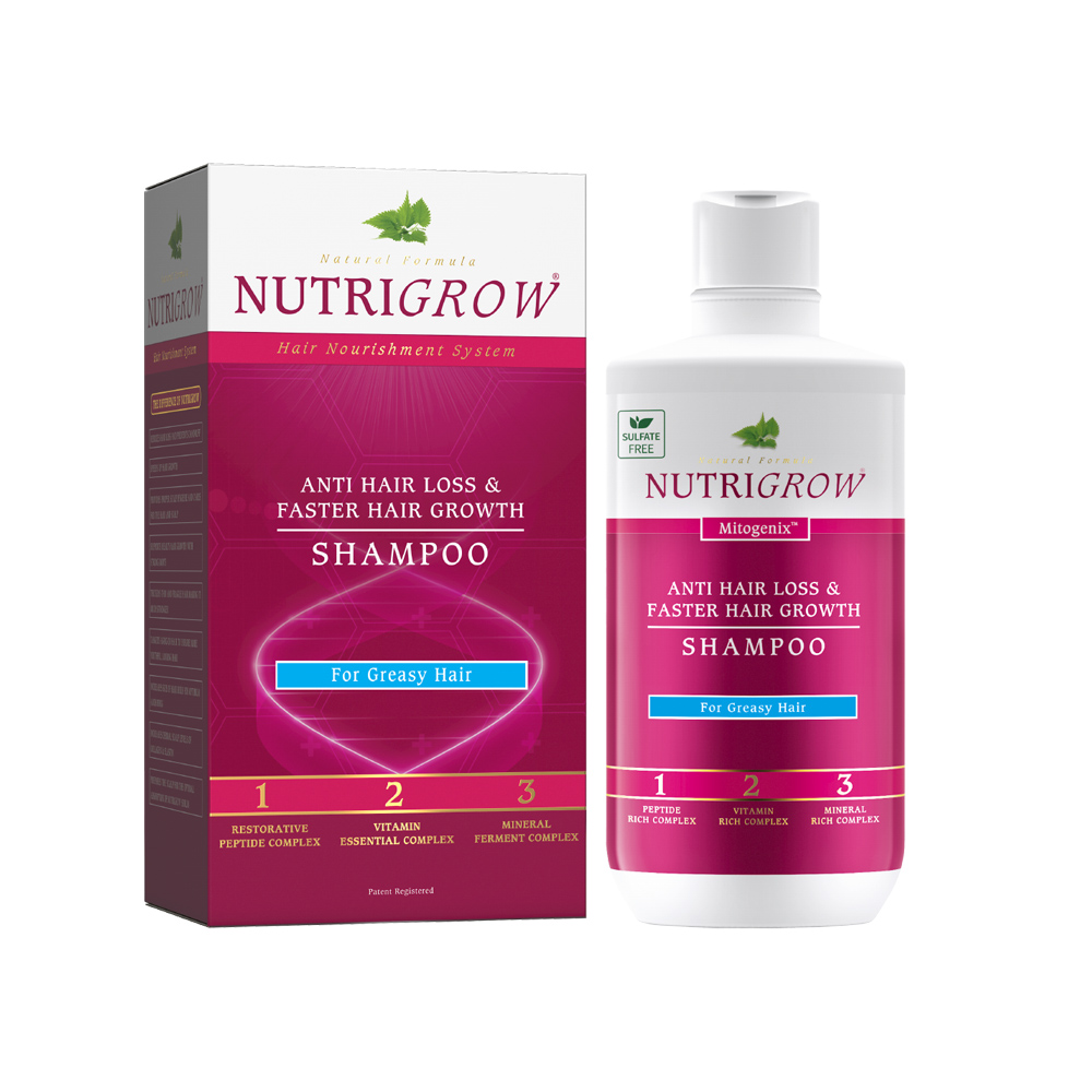 NUTRIGROW Anti Hair Loss Shampoo for Greasy Hair 300 ml 16887 | LECO